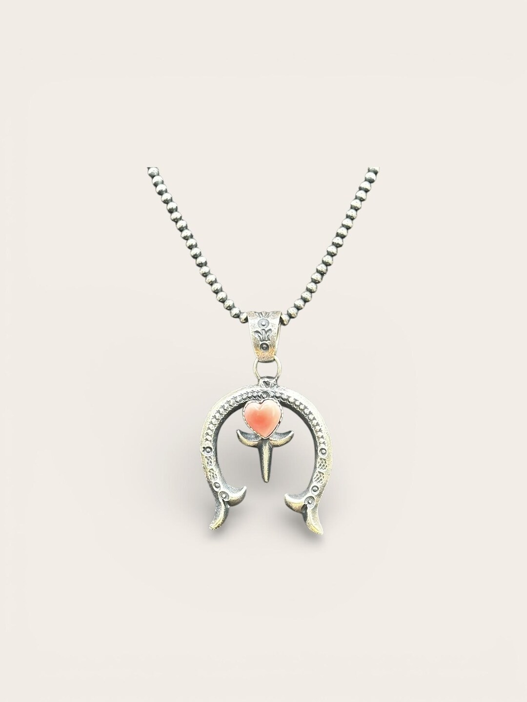El Billah - Naja Pendant - Pink Conch Shell & Sterling Silver ...