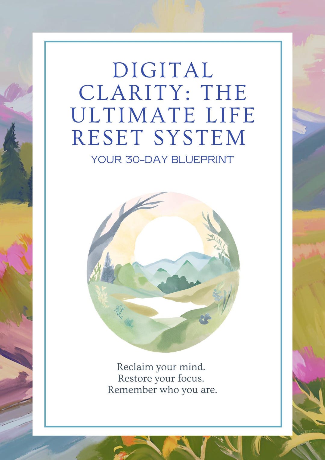 ACT Digital Reset Planner: 30-day Mindful Screen Detox (PDF Download ...