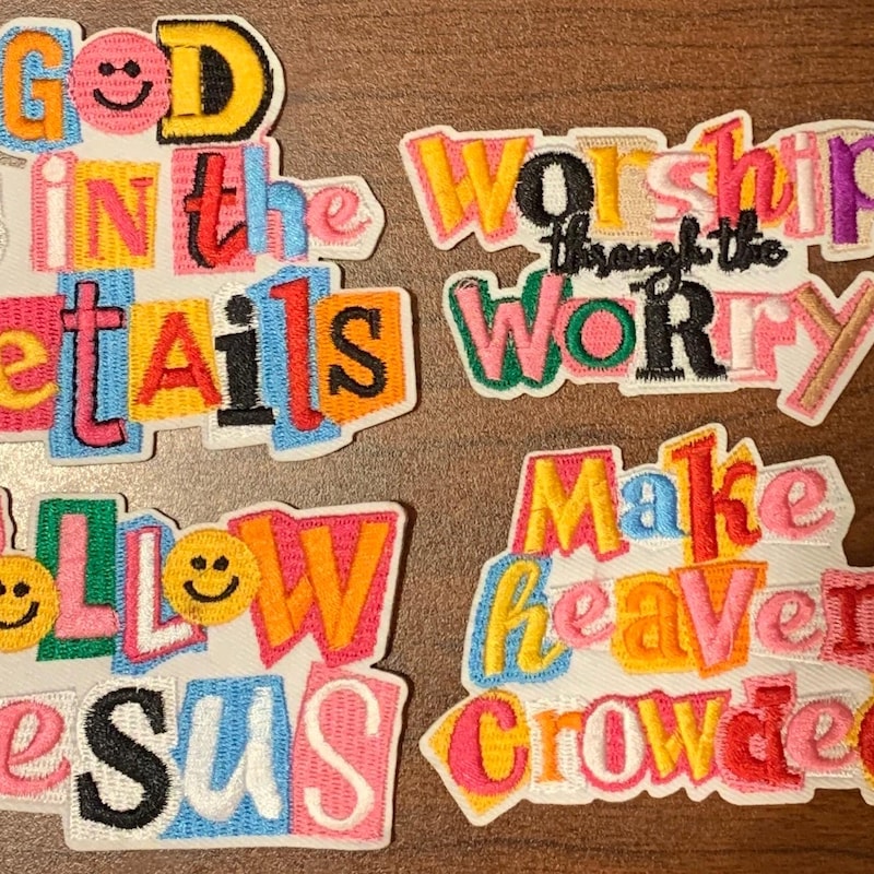 Glitter Christian Patches - Etsy
