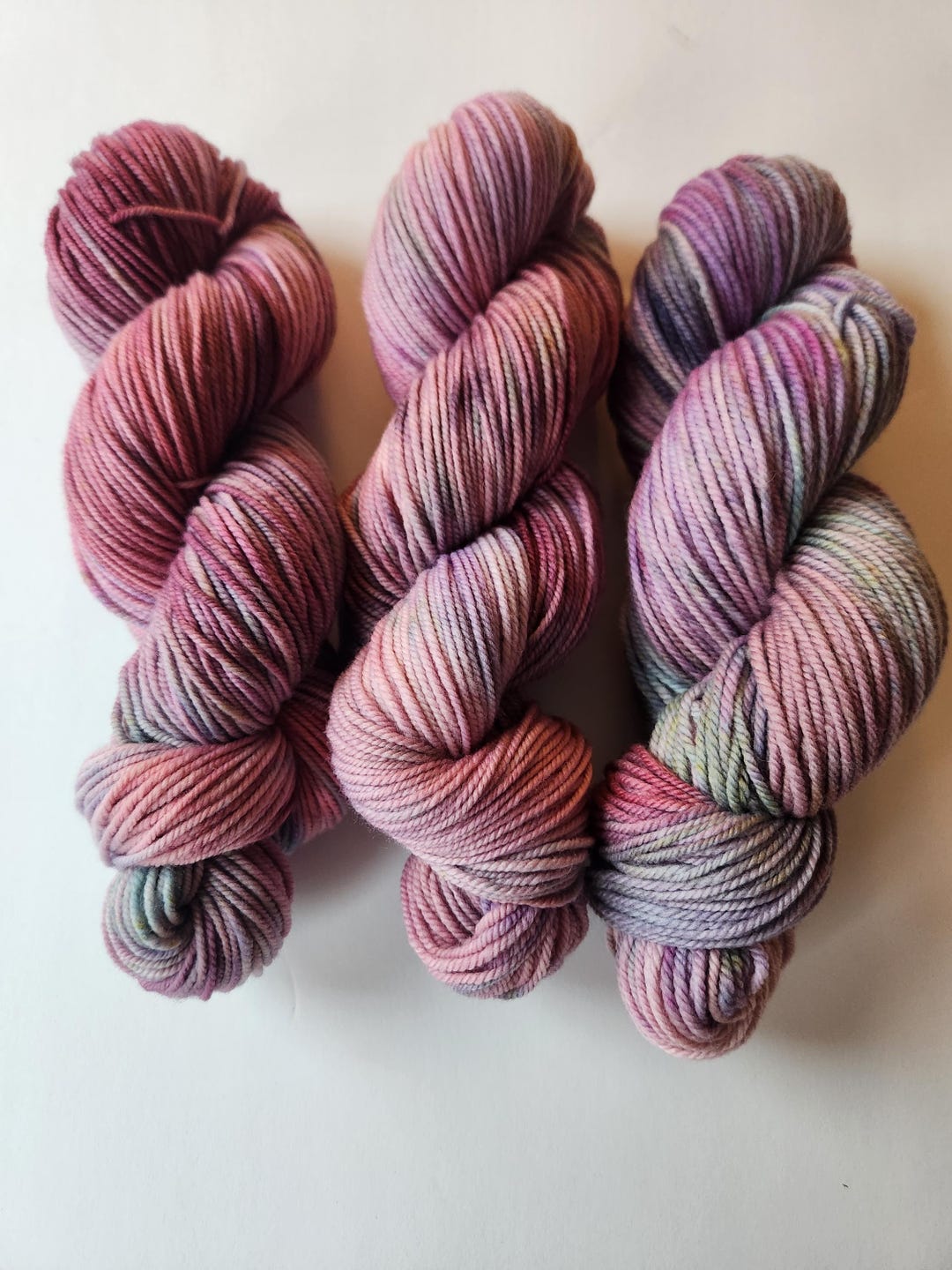 Sugar Plum Hand Dyed Shaniko Wool Yarn: Worsted Weight, Self Striping ...