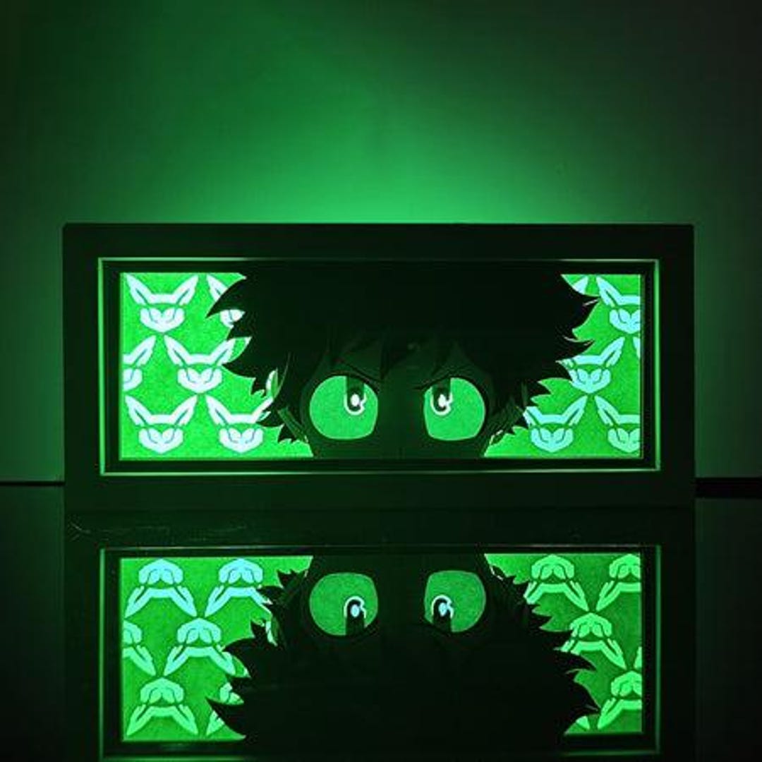 Izuku Midoriya Inspired Glowframe | My Hero Academia Anime LED Frame ...