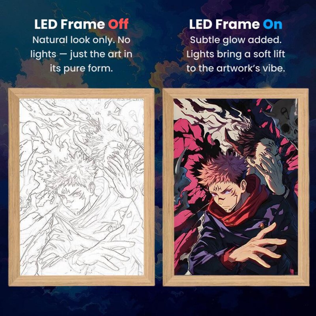 Yuji Itadori Inspired Lumiframe | Jujutsu Kaisen Anime LED Frame ...
