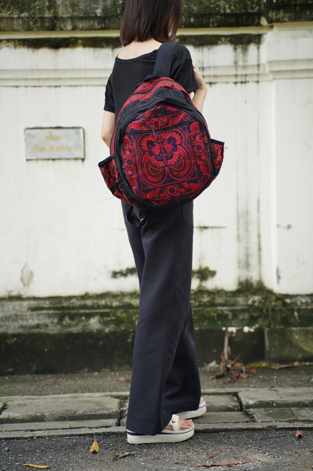 Ethnic Hobo Boho Embroidered Thai Hmong Shoulder School Backpack - Etsy