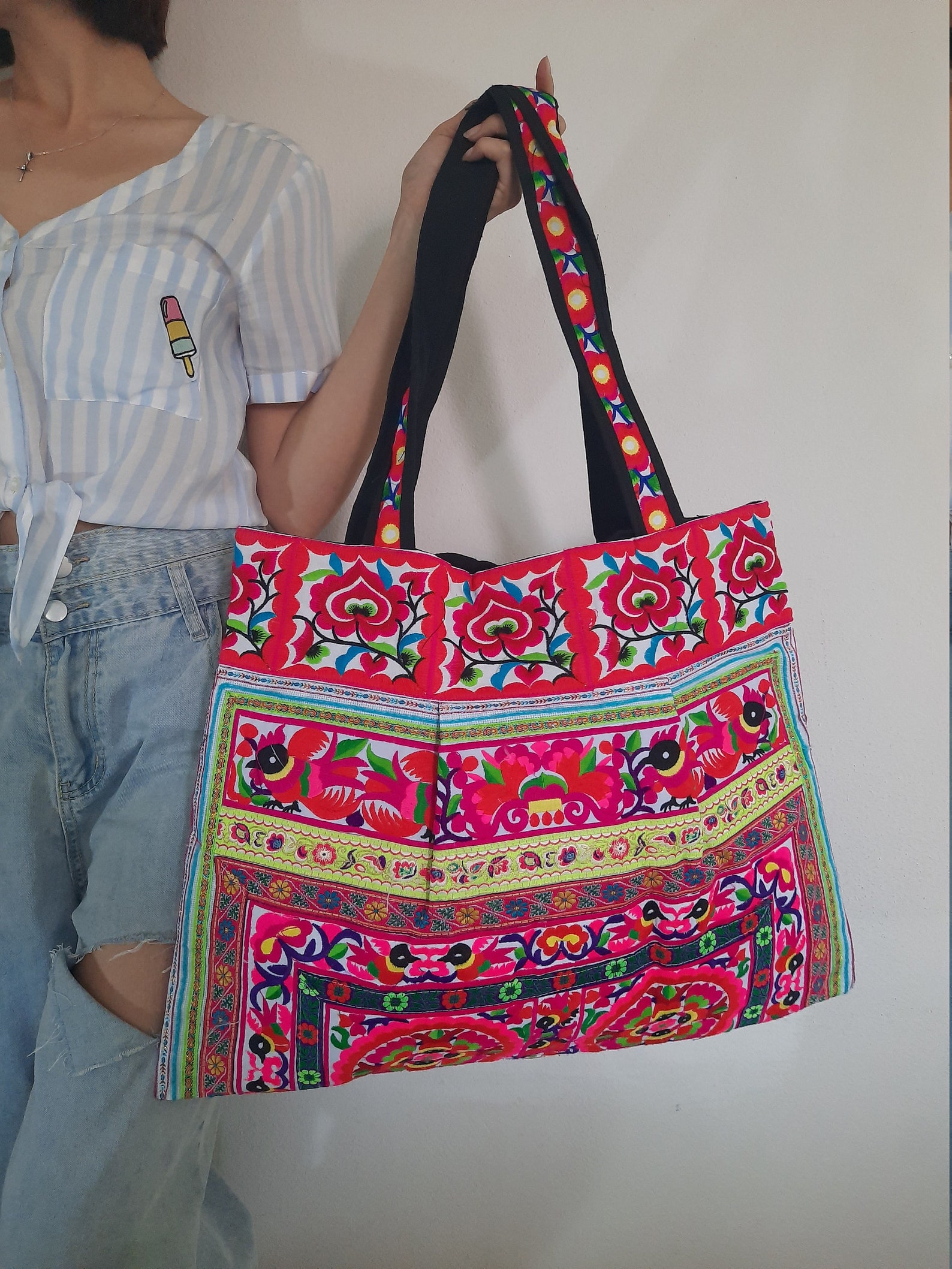 Hmong Bag Ethnic Old Vintage Style Hobo Boho Tote Thai | Etsy