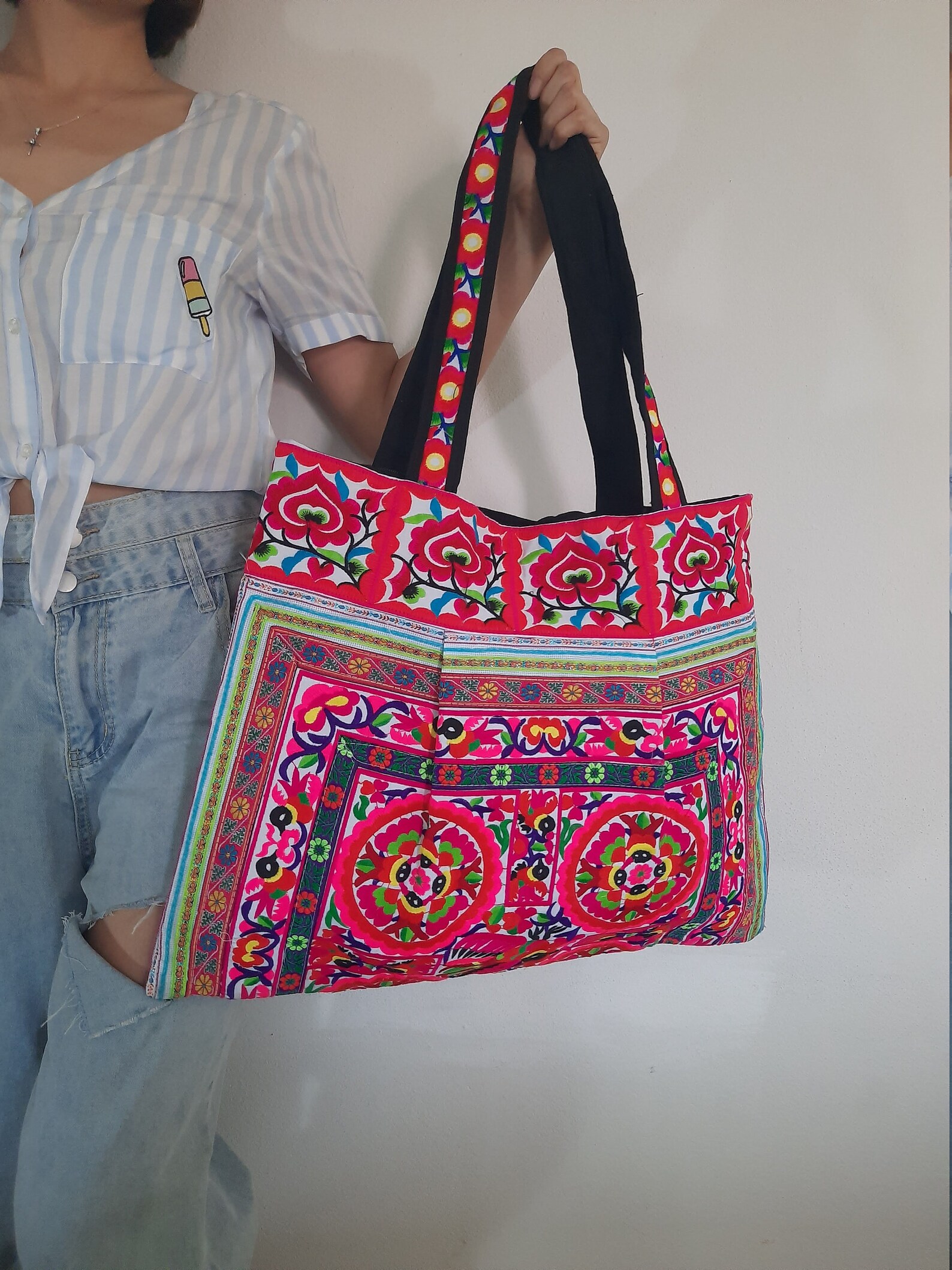 Hmong Bag Ethnic Old Vintage Style Hobo Boho Tote Thai | Etsy