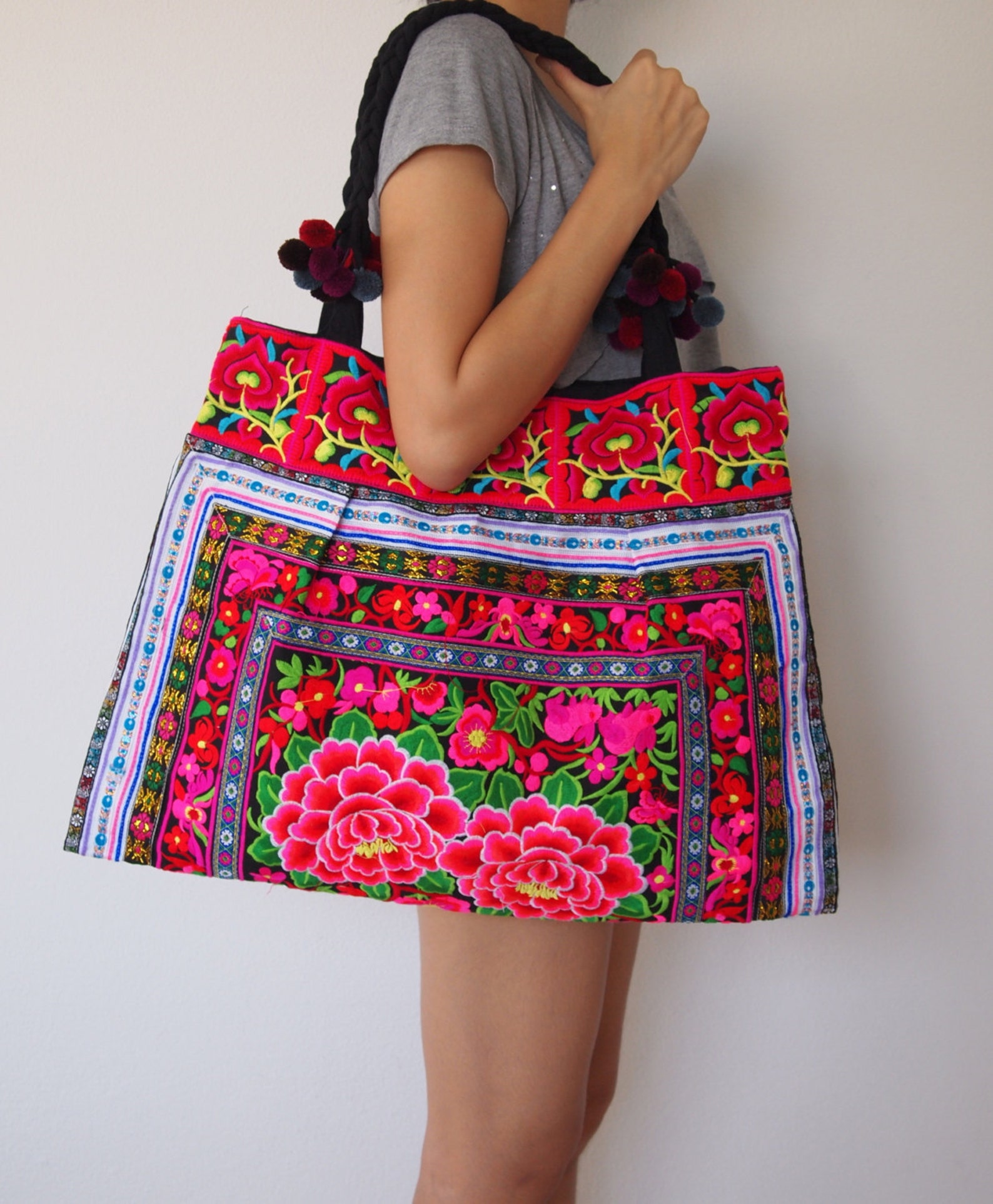 Hmong Bag Ethnic Old Vintage Style Hobo Boho Tote Thai | Etsy