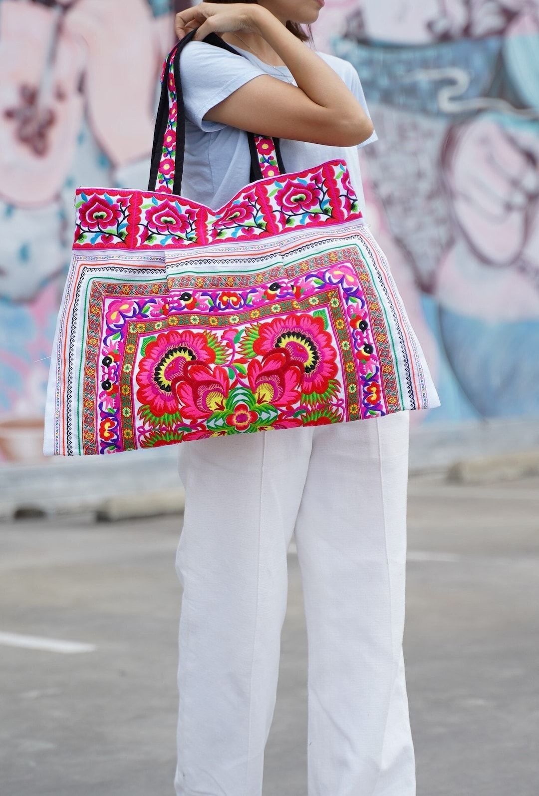 Hmong Bag Ethnic Old Vintage Style Hobo Boho Tote Thai Shoulder ...