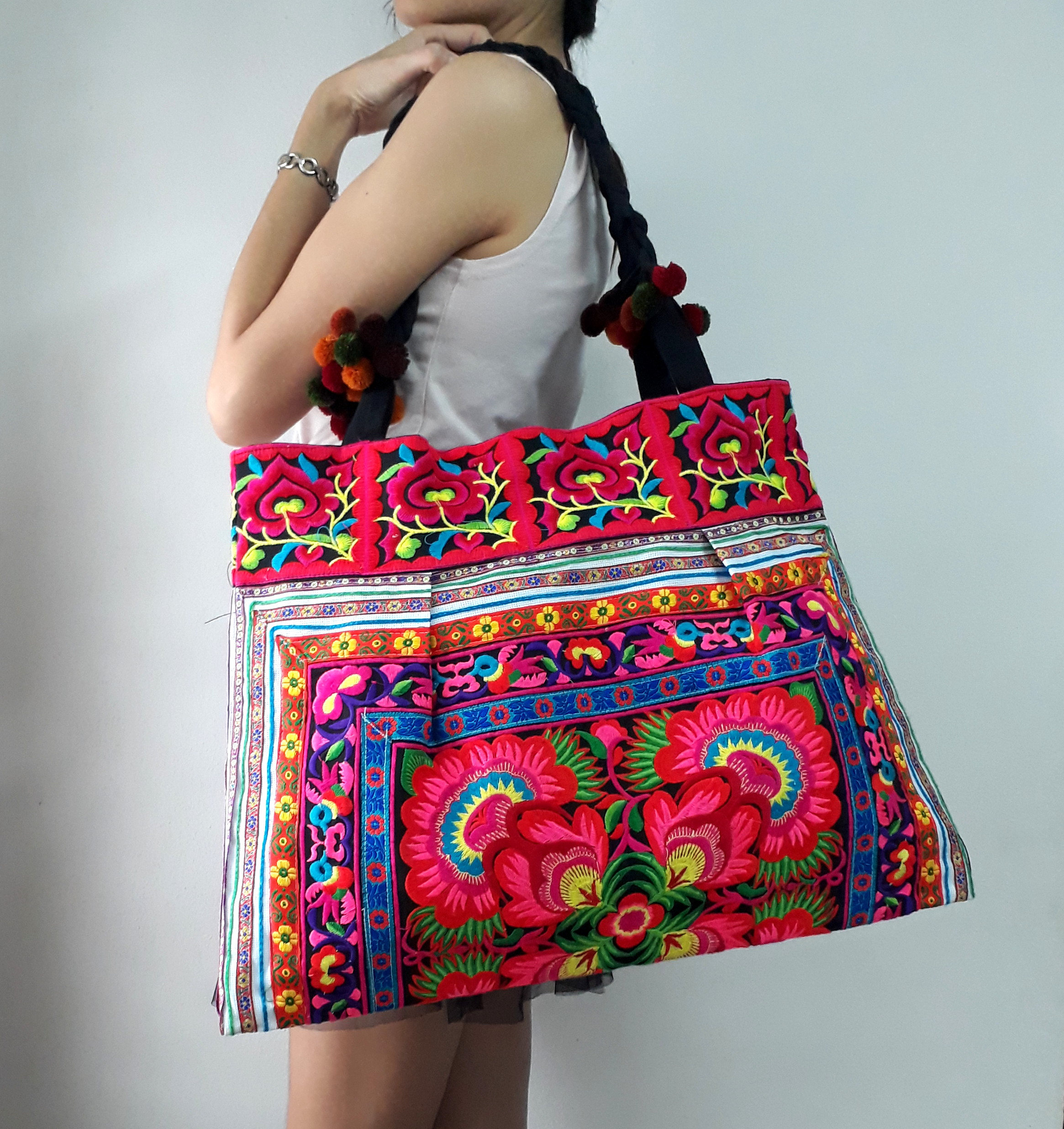 Hmong Bag Ethnic Old Vintage Style Hobo Boho Tote Thai | Etsy