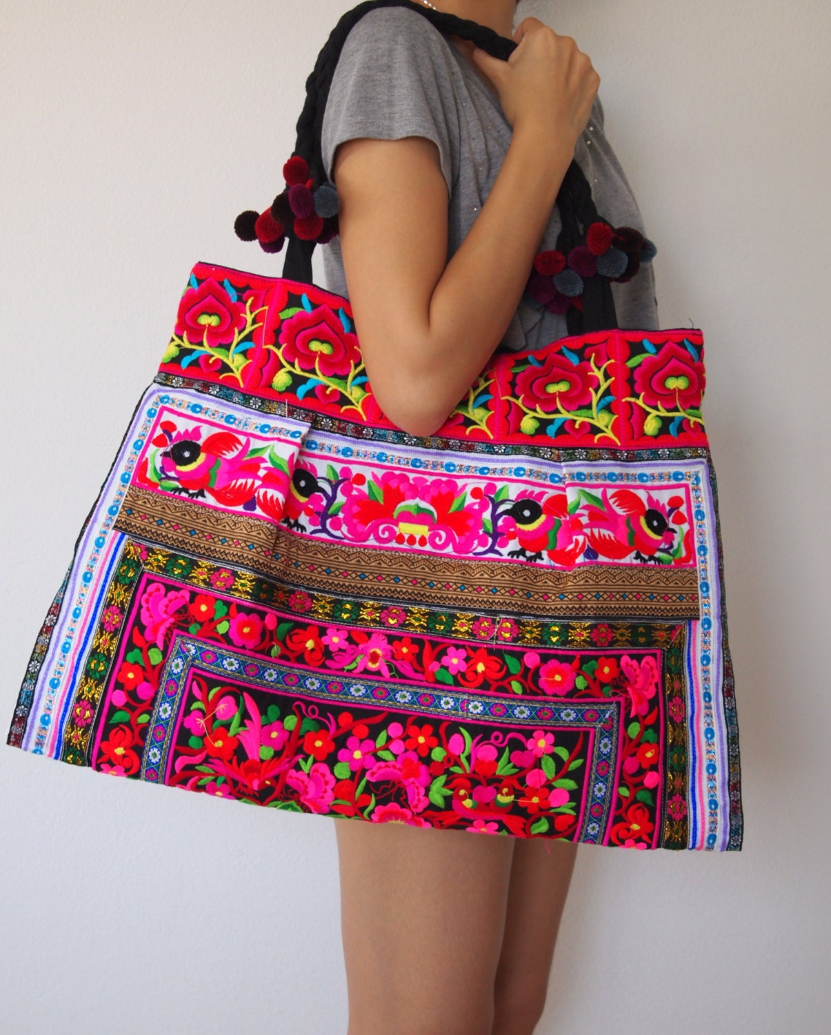 Hmong Bag Ethnic Old Vintage Style Hobo Boho Tote Thai | Etsy