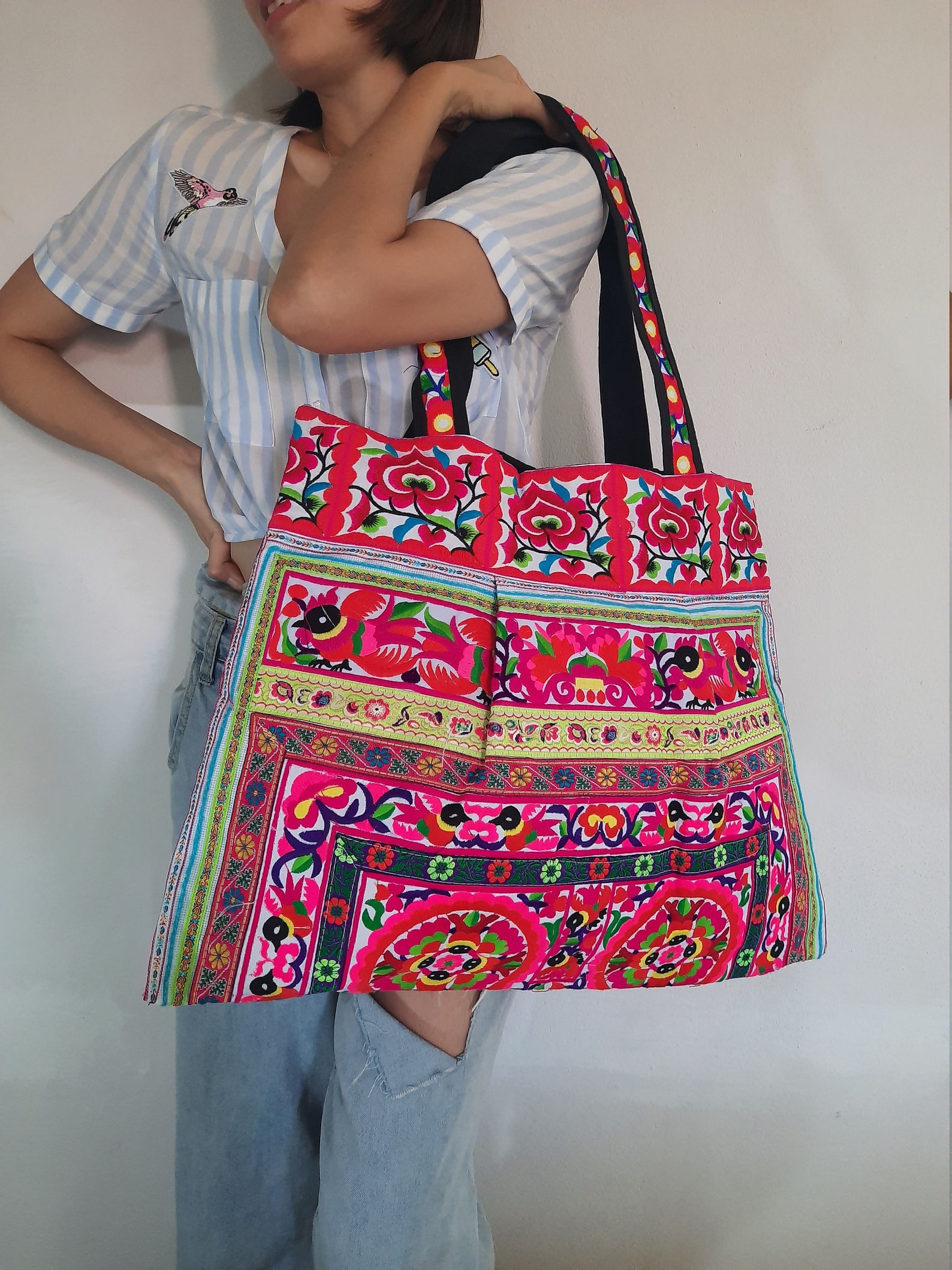 Hmong Bag Ethnic Old Vintage Style Hobo Boho Tote Thai | Etsy