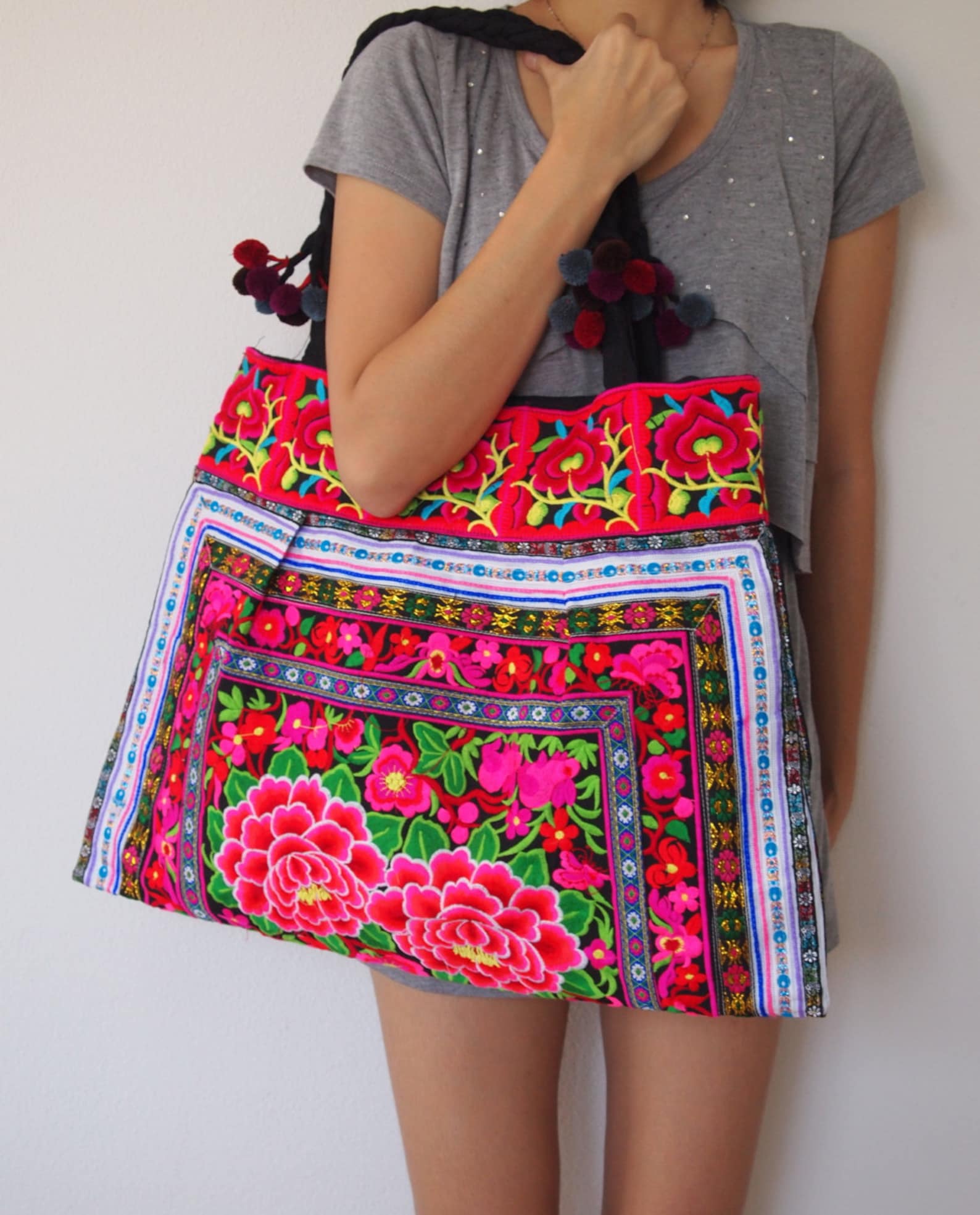 Hmong Bag Ethnic Old Vintage Style Hobo Boho Tote Thai | Etsy