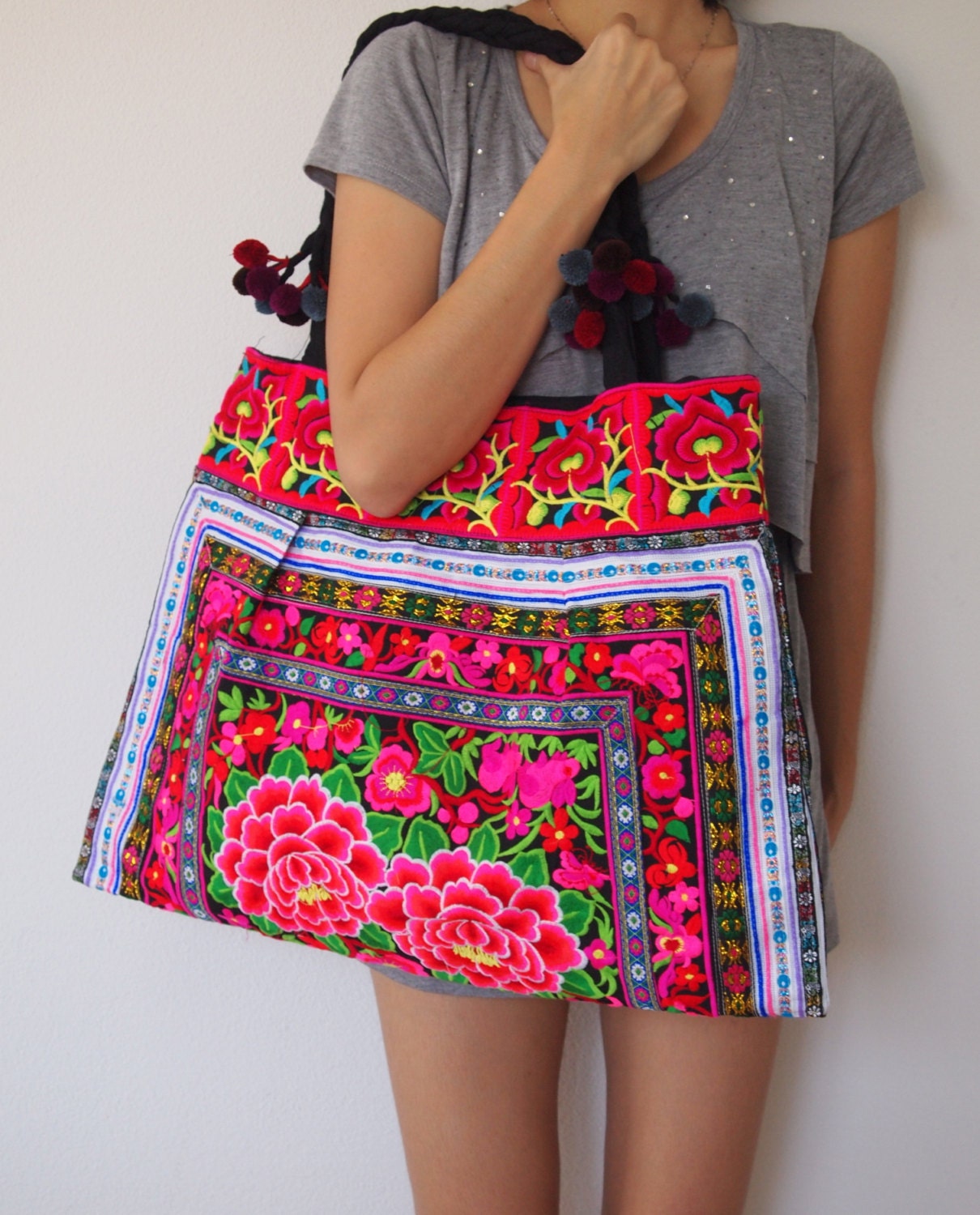 Hmong Bag Ethnic Old Vintage Style Hobo Boho Tote Thai | Etsy