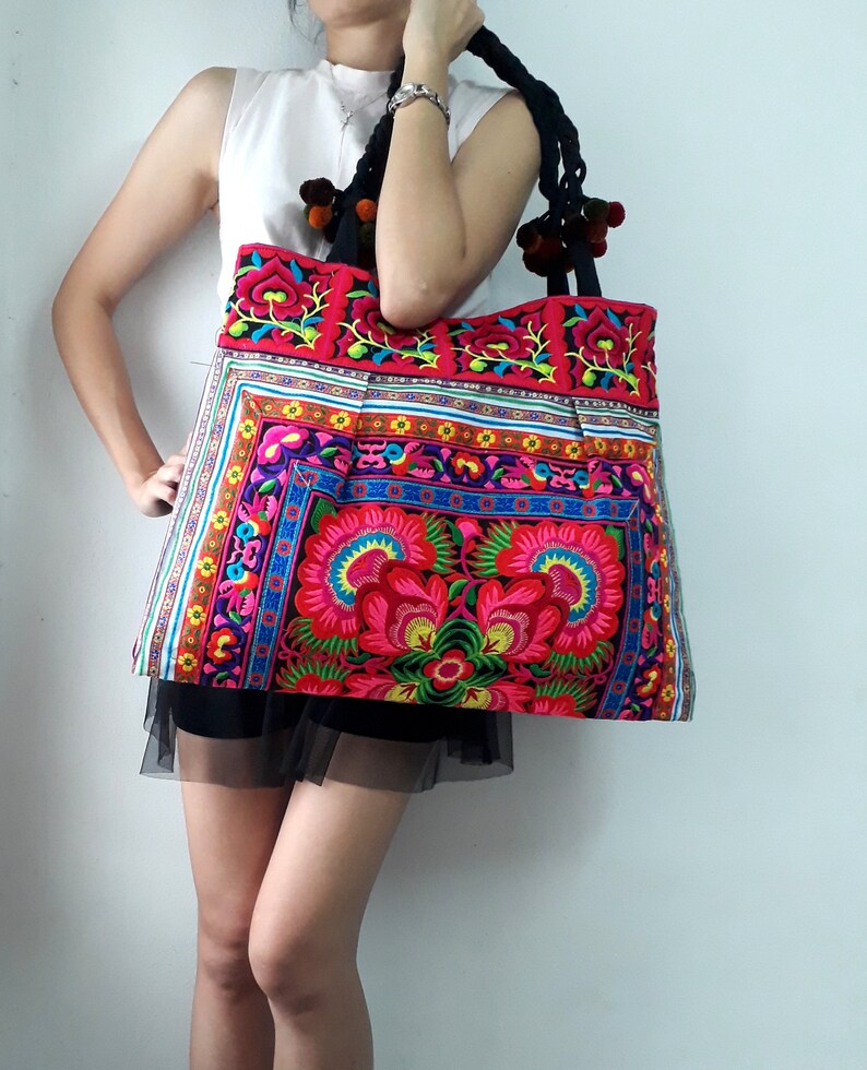 Hmong Bag Ethnic Old Vintage Style Hobo Boho Tote Thai | Etsy