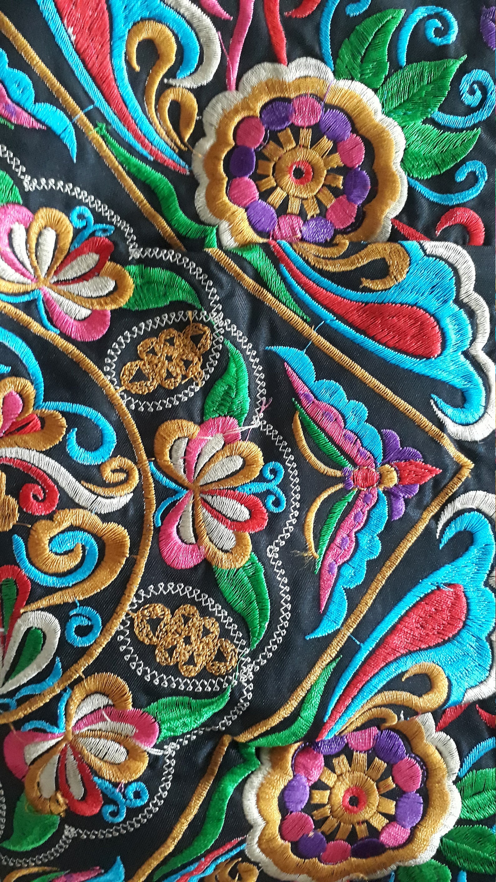 Hmong Vintage Style Ethnic Thai Boho Medium Size Floral Design - Etsy