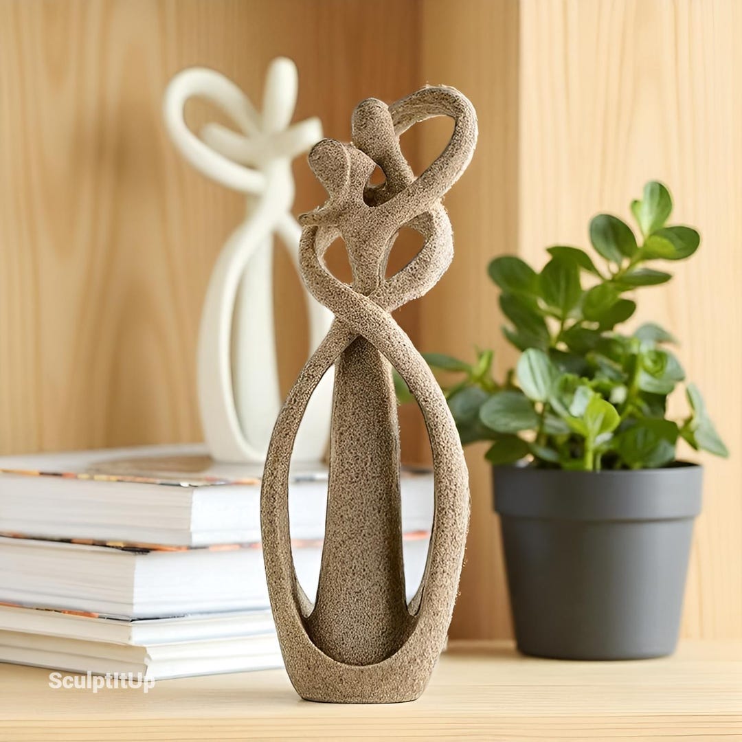 Abstract Couple Sculpture: Modern Resin Lovers Statue - Etsy