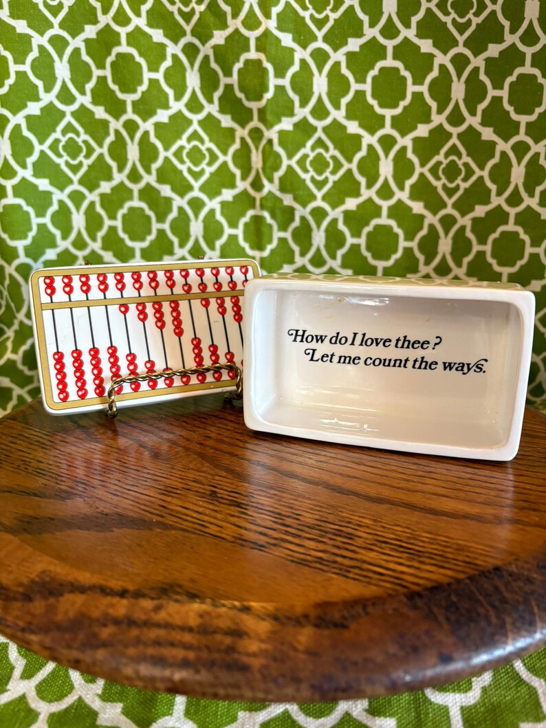 Vintage Ceramic Abacus Trinket Box | Aldon Japan Keepsake Box ...