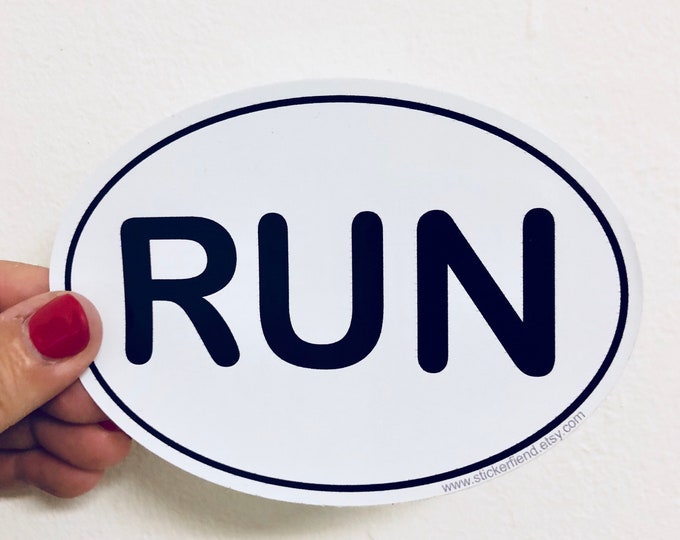 RUN Vinyl Sticker - Etsy