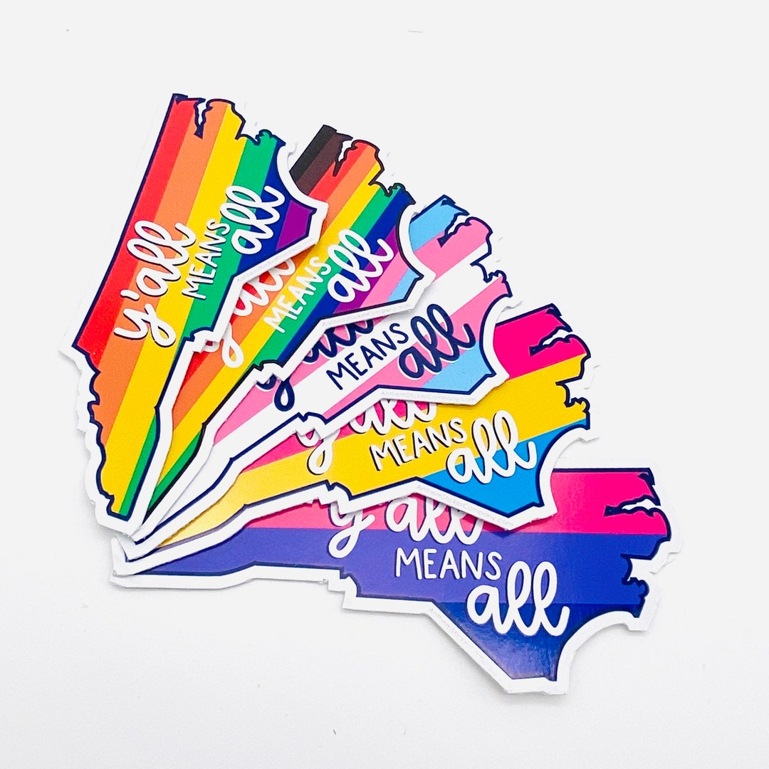 Pride Flags Y’all Means All Vinyl Sticker (all US State Available) - Etsy