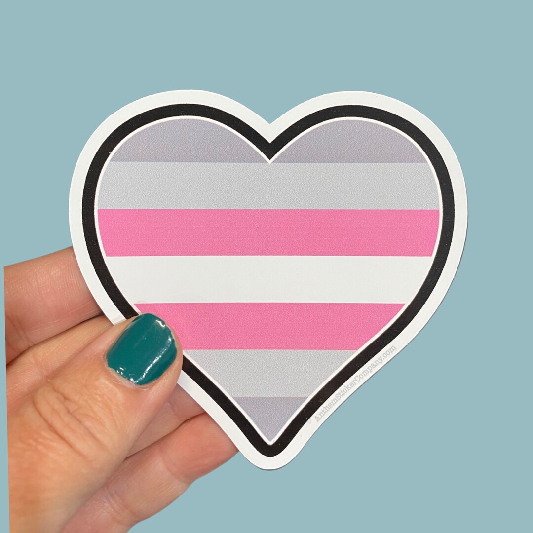 Demigirl Heart Vinyl Sticker - Etsy