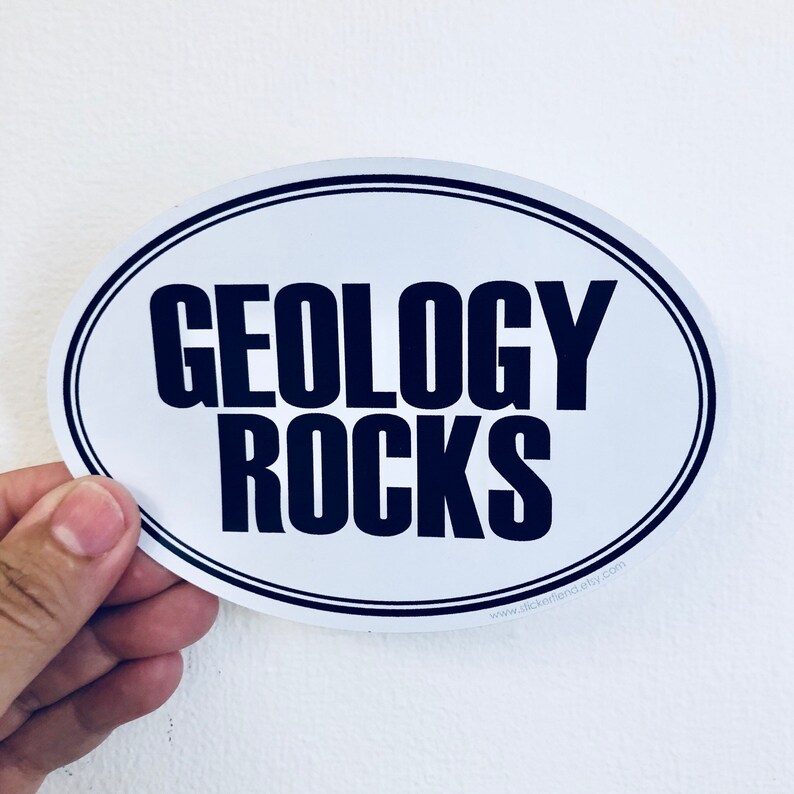 Geology Rocks Oval Bumper Sticker | Etsy