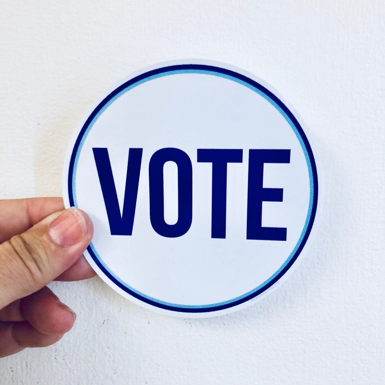 Vote Vinyl Sticker | Etsy