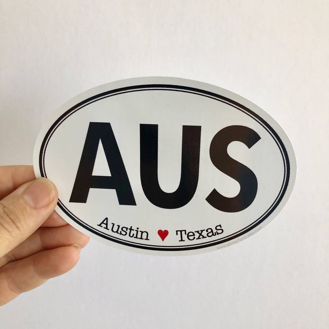 Austin, Texas Vinyl Sticker | Any City Available - Etsy