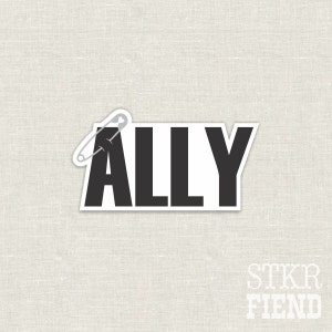 Ally Safety Pin Vinyl Sticker - Etsy