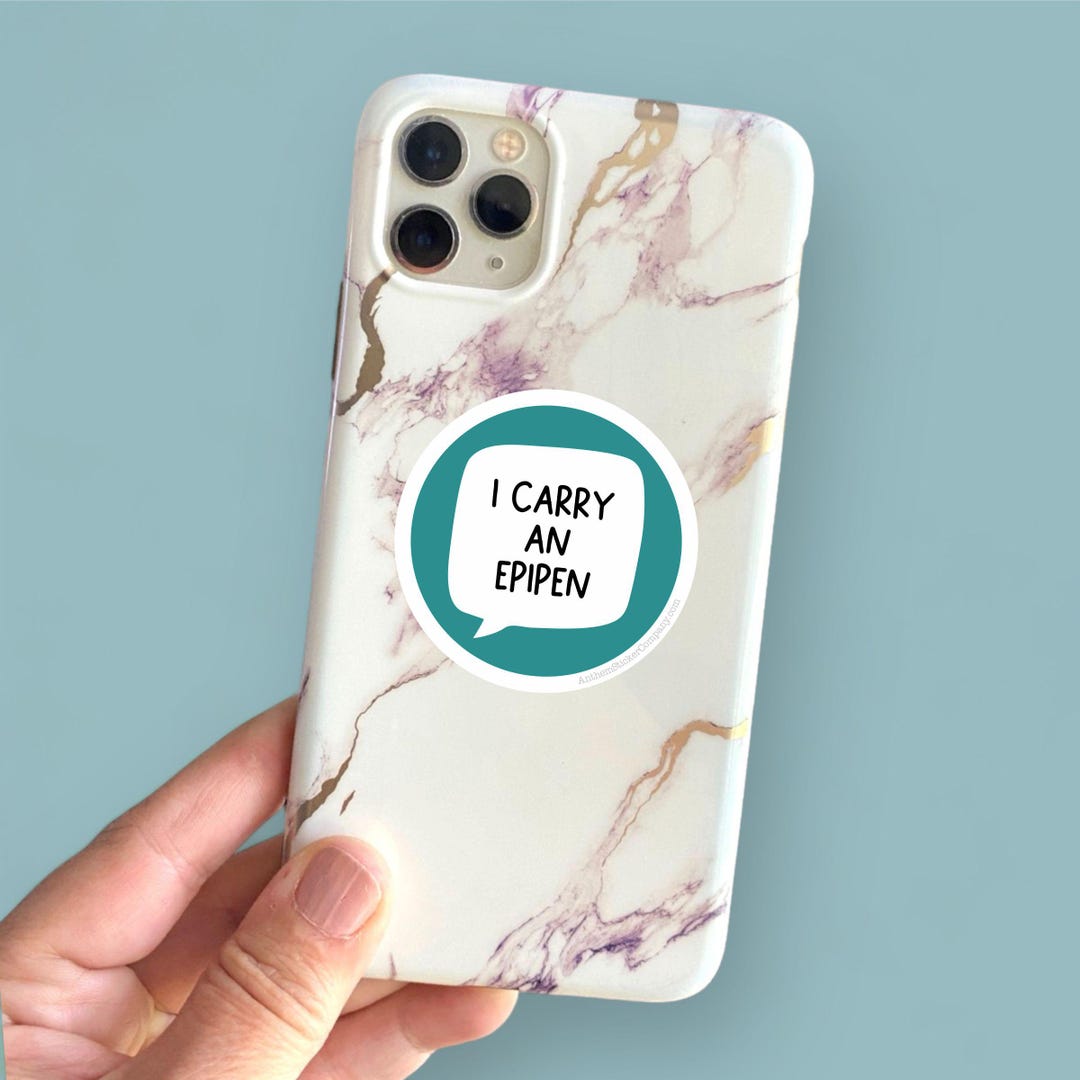 I Carry an Epipen Vinyl Sticker, Allergy Awareness, Peanut Allergy ...