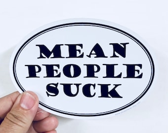 Mean Bumper Sticker | Etsy
