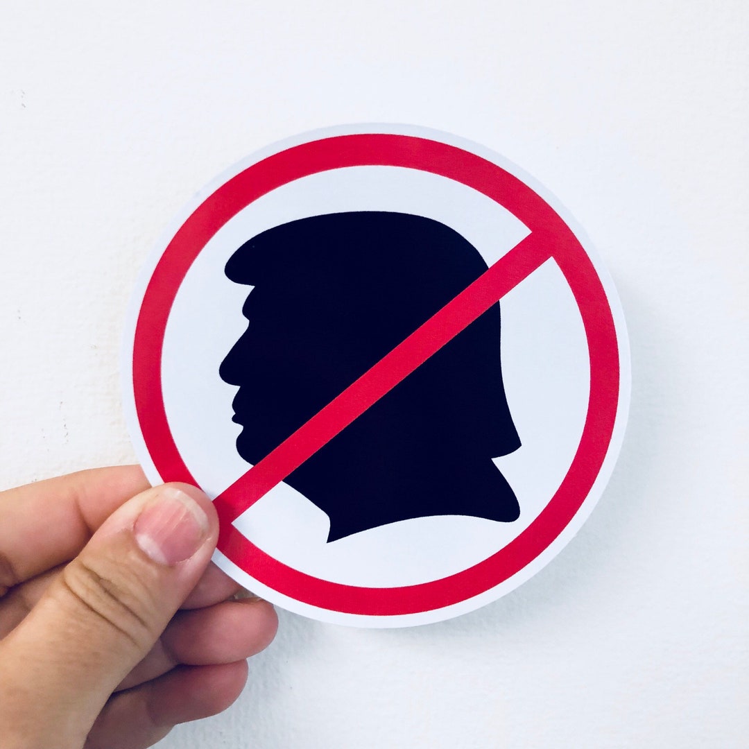 Anti Trump Silhouette Vinyl Sticker - Etsy