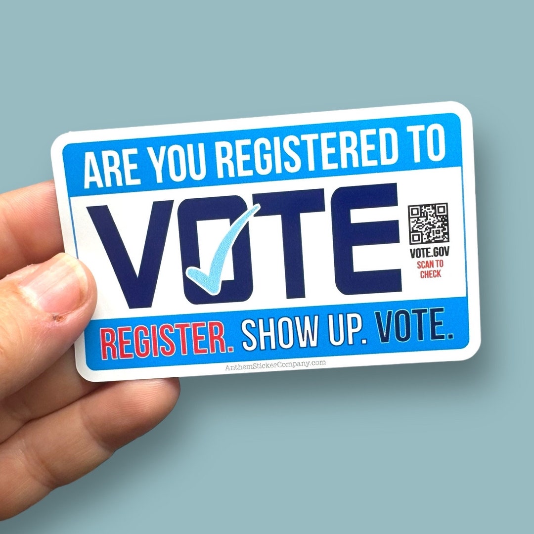Are You Registered to Vote QR Code Vinyl Sticker - Etsy