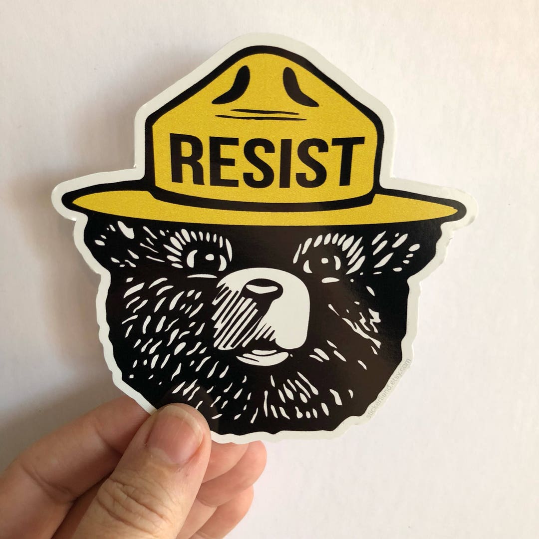 Bear Resist Vinyl Sticker - Etsy