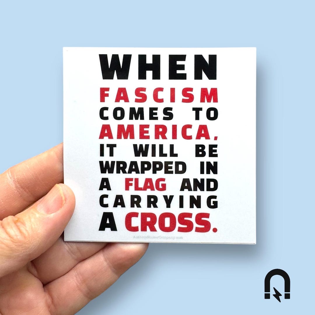 Anti MAGA Car Magnet: When Fascism Comes to America (3-1/2") - Etsy