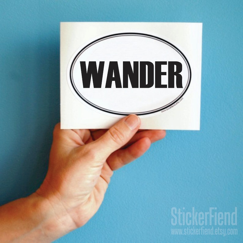 Wander Vinyl Bumper Sticker | Etsy