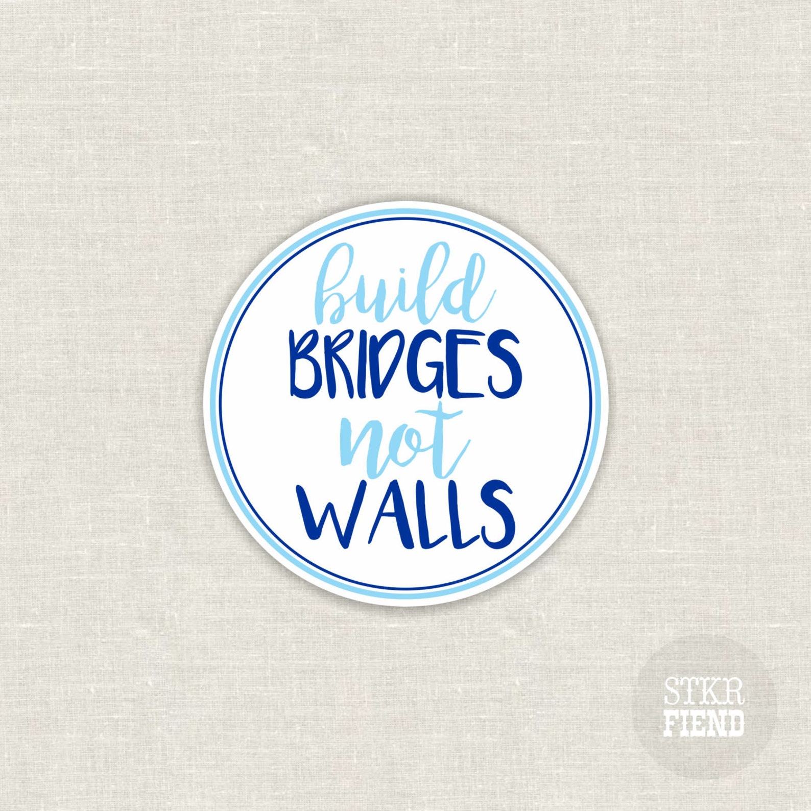 Build Bridges Not Walls Vinyl Bumper Sticker - Etsy