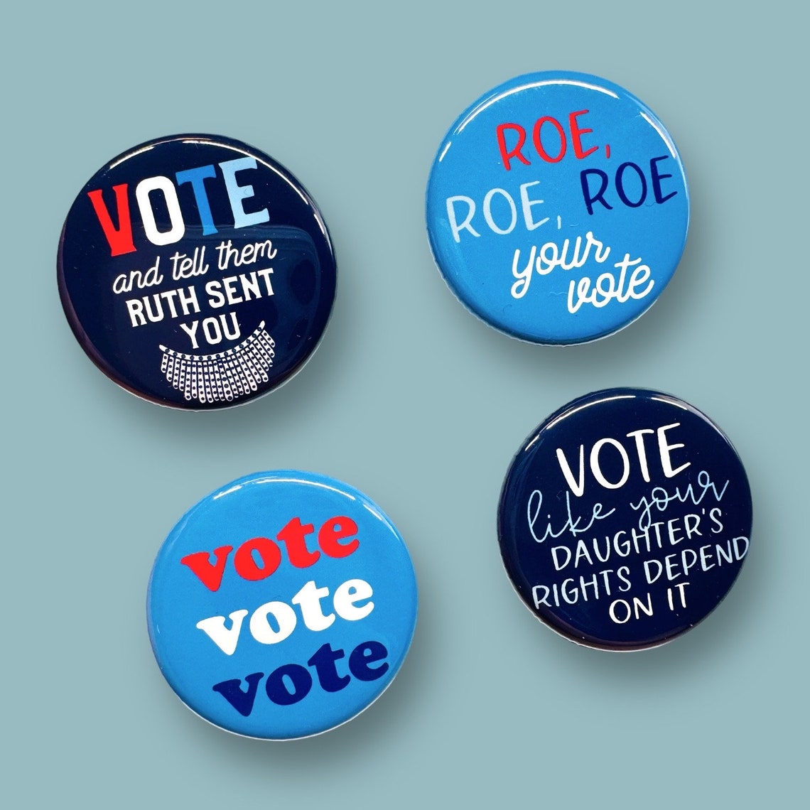Roe Your Vote | 4 Piece Pin Back Button Set - Etsy