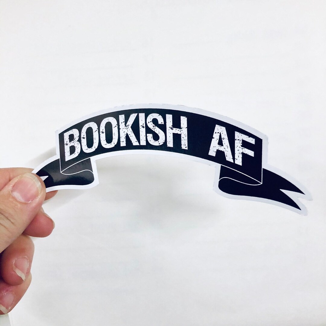 Bookish AF Banner Vinyl Sticker - Etsy