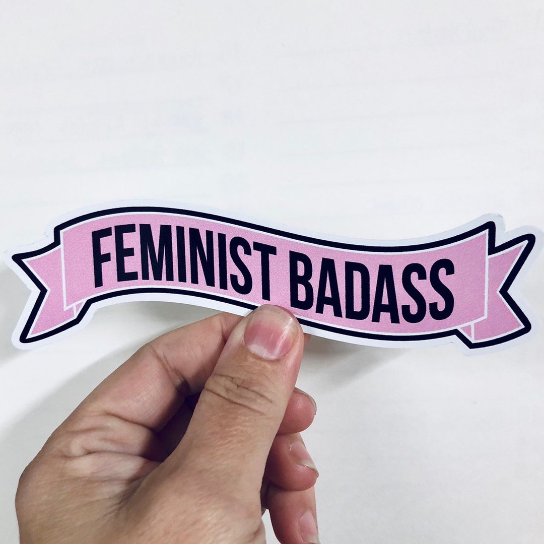 Feminist Badass Banner Vinyl Sticker - Etsy