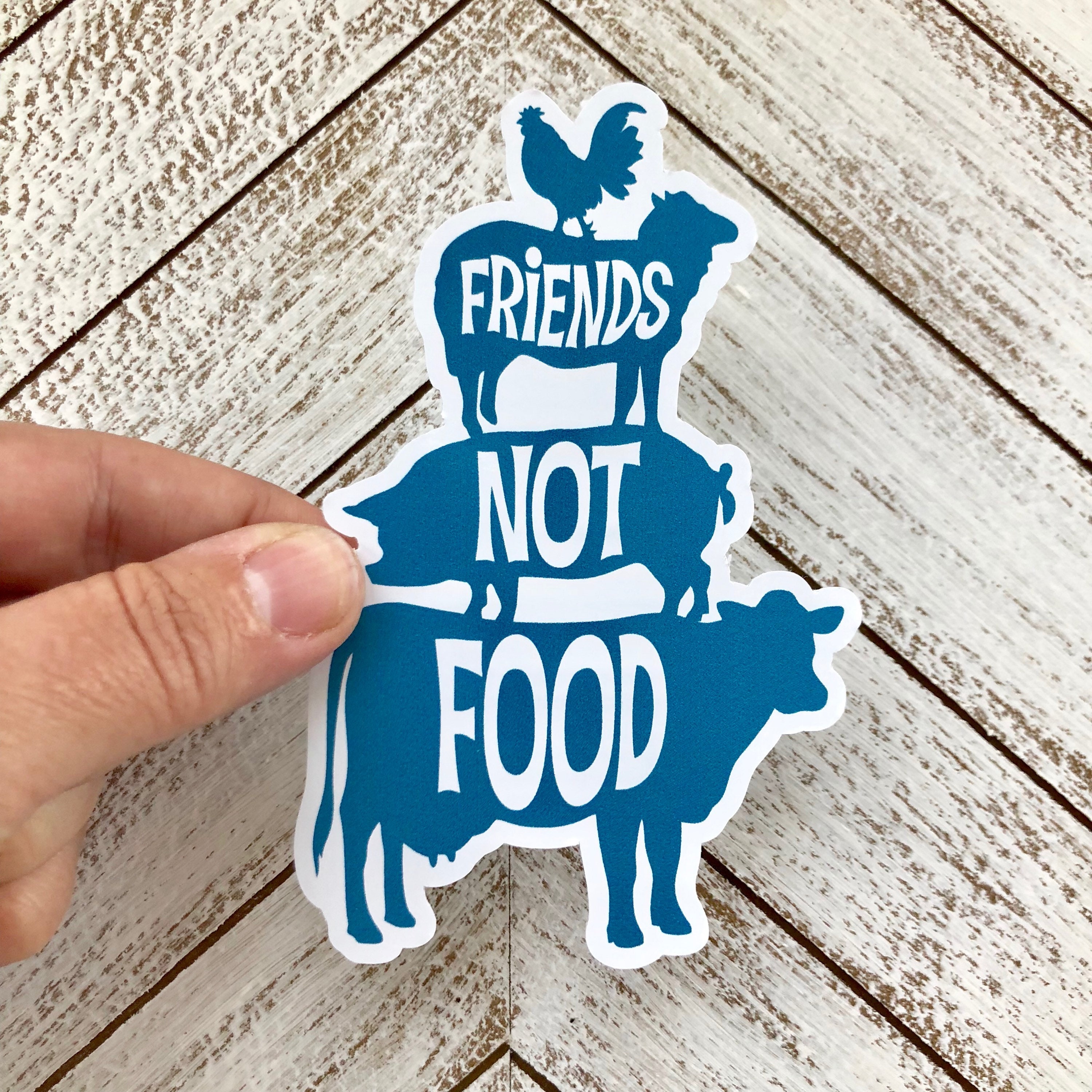Friends Not Food Vinyl Sticker | Etsy
