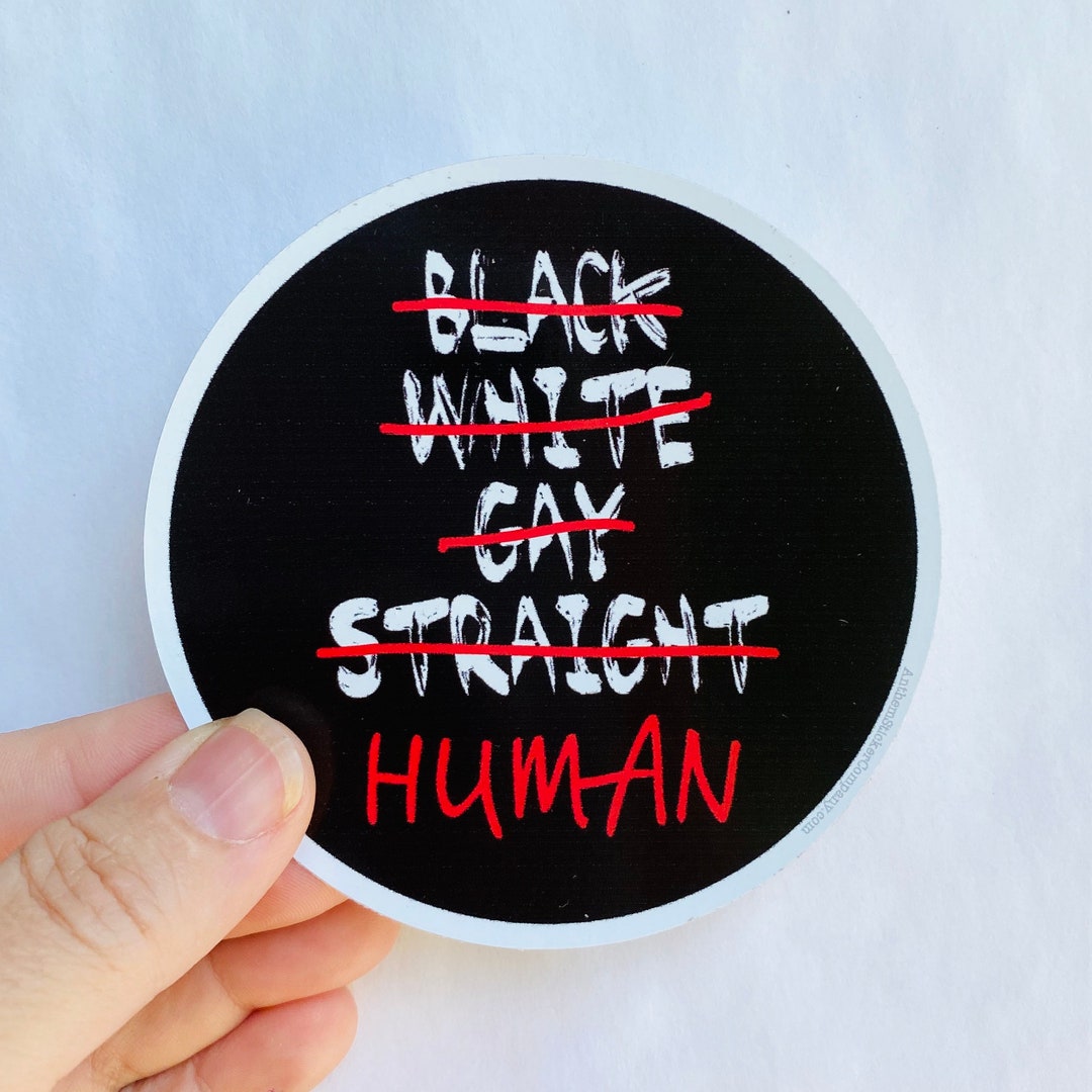 We’re All Human Vinyl Sticker - Etsy