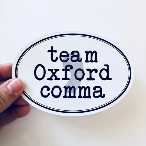 Funny Grammar Sticker Team Oxford Comma Grammar Police Writer | Etsy