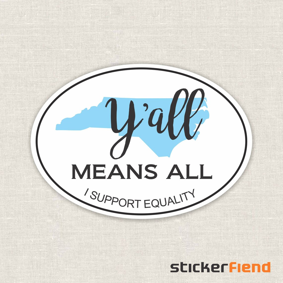 Y'all Means All Equal Rights Vinyl Sticker | Etsy