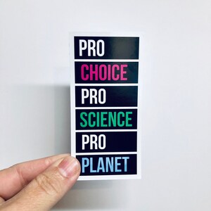 Pro Choice Pro Science Pro Planet Vinyl Sticker - Etsy
