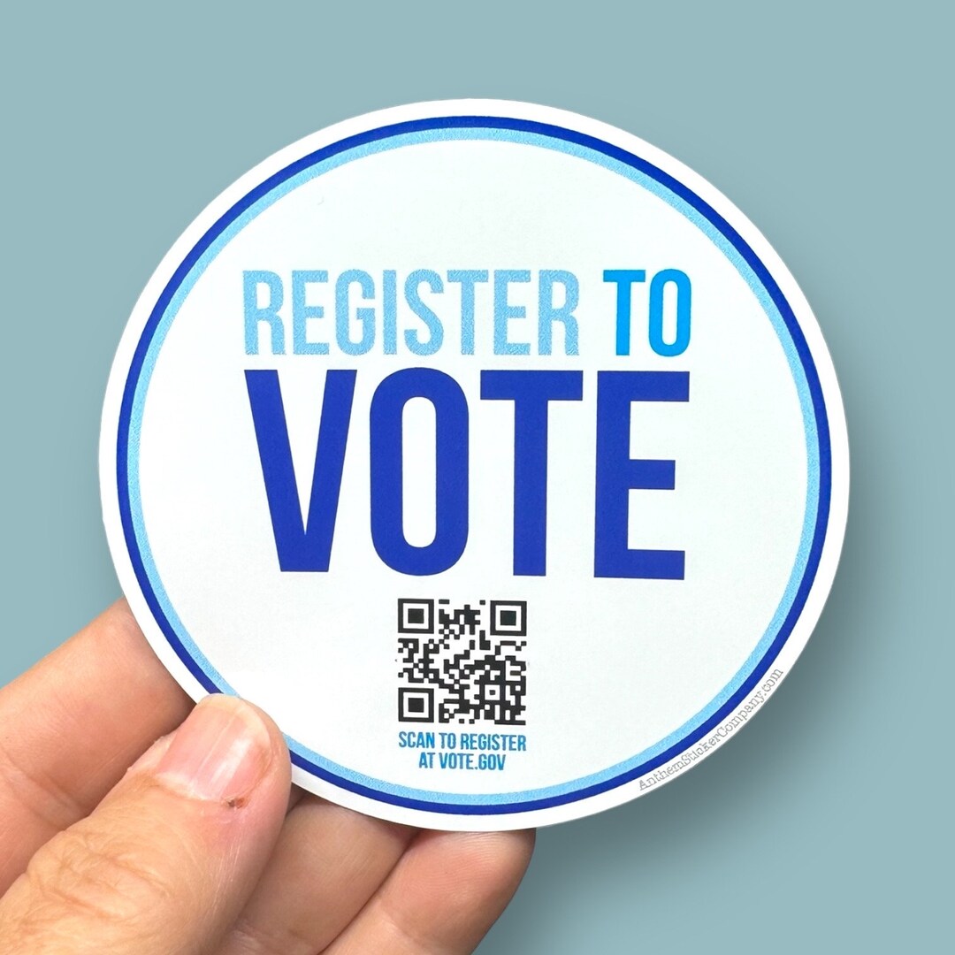 Register to Vote QR Code Vinyl Sticker - Etsy