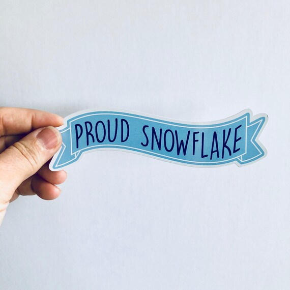 Proud snowflake banner vinyl sticker bumper sticker laptop | Etsy