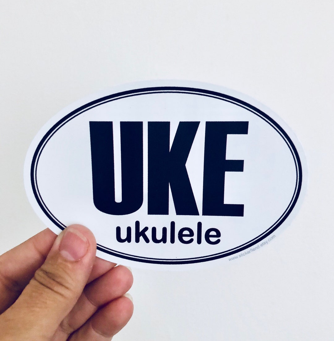 UKE Ukulele Vinyl Sticker - Etsy