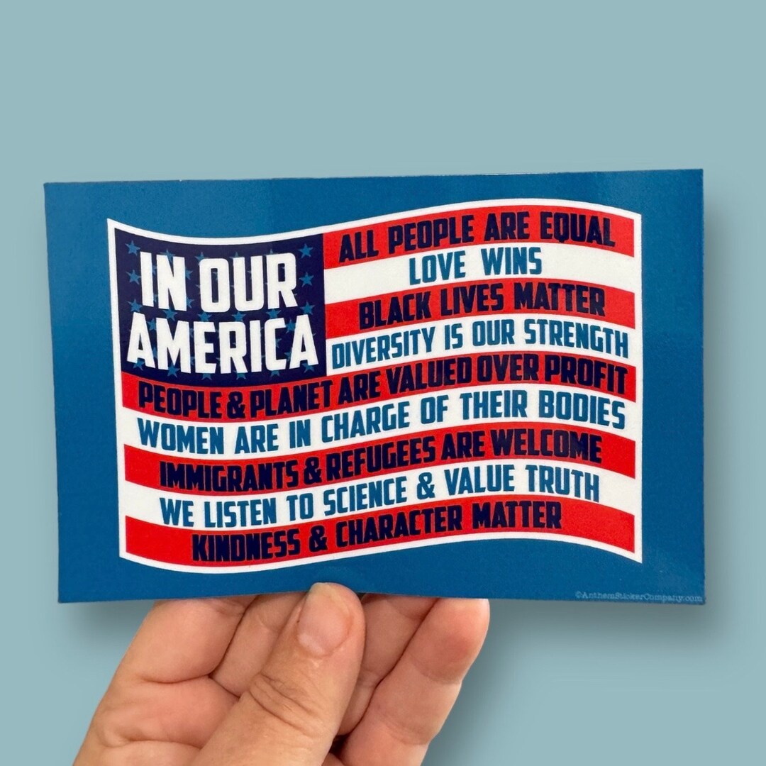 In Our America Flag Flat Car Magnet - Etsy