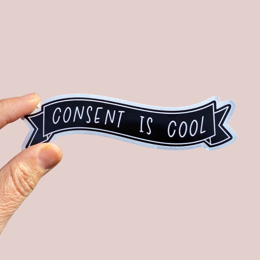 Consent is Cool Banner Vinyl Sticker - Etsy