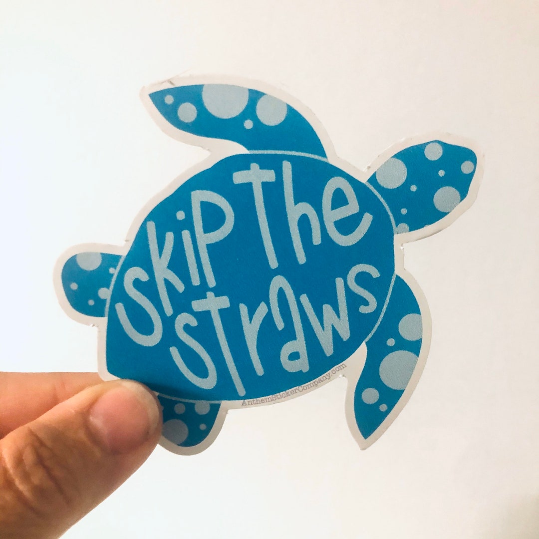 Skip the Straws Vinyl Sticker - Etsy