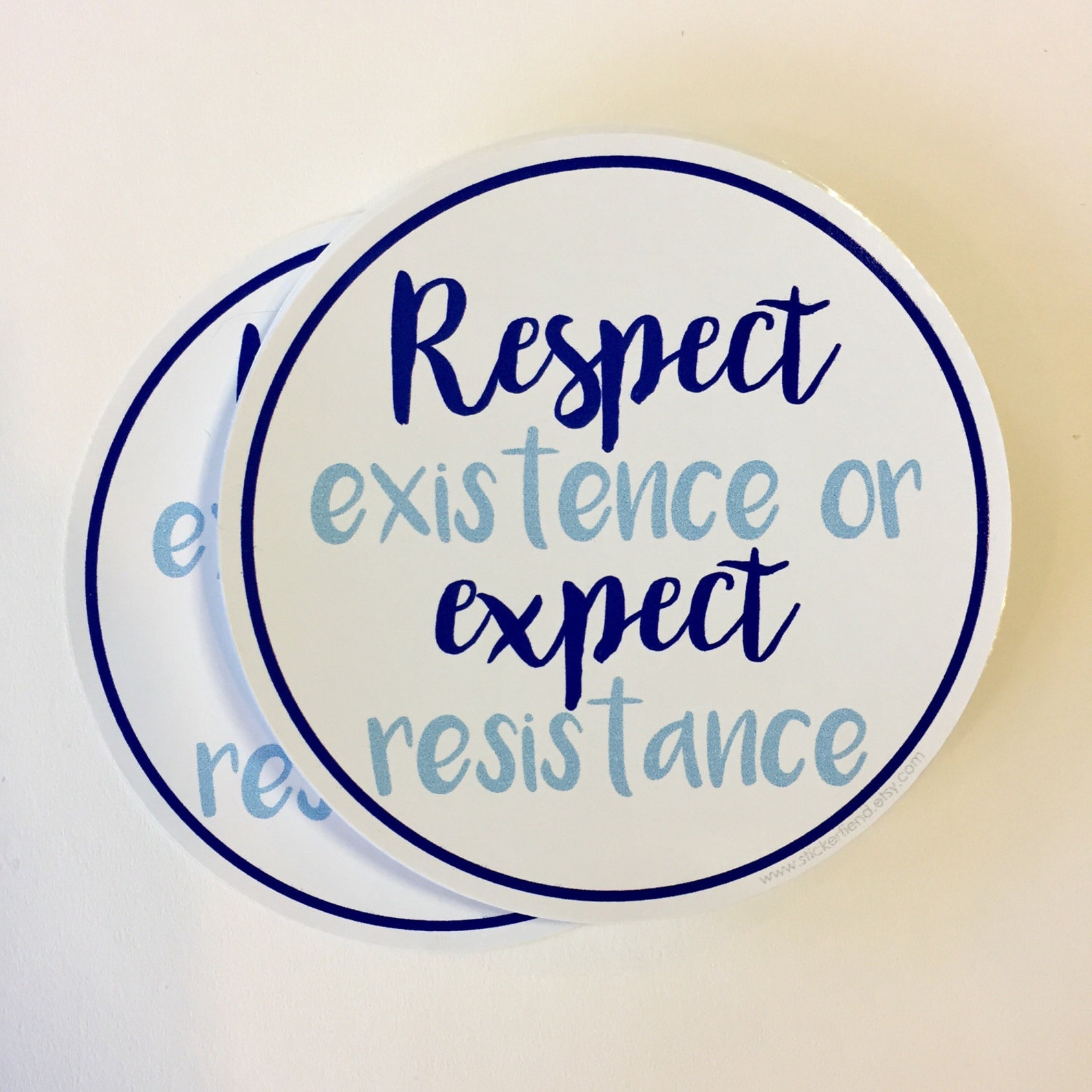 Respect Existence or Expect Resistance Vinyl Sticker | Etsy